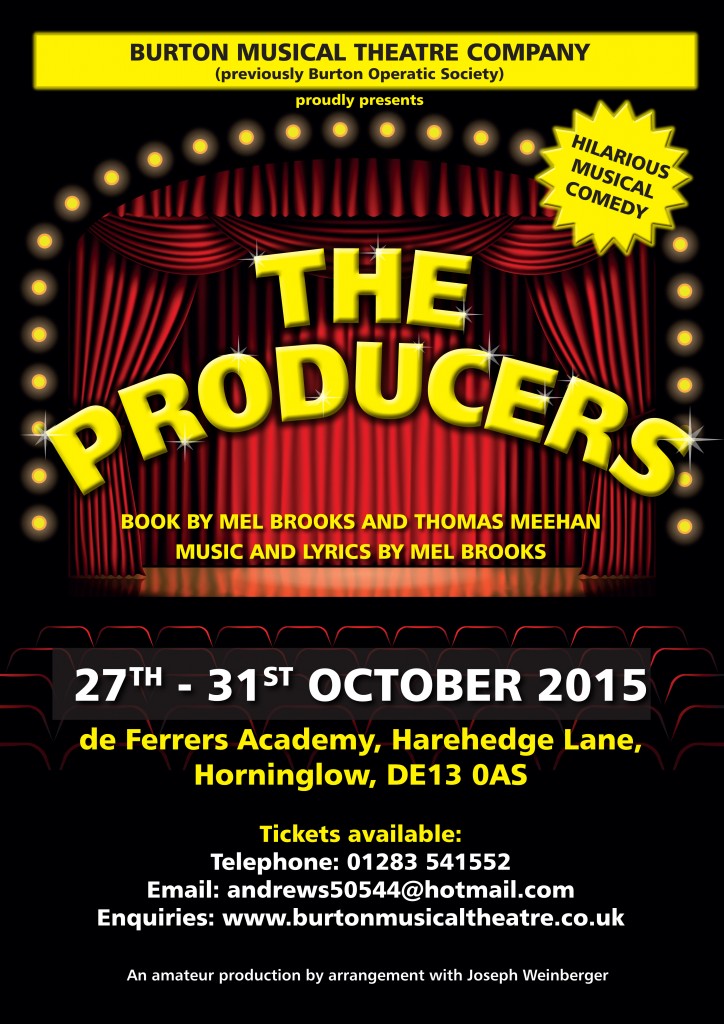 The Producers: October 2015 - The Burton Musical Theatre Company
